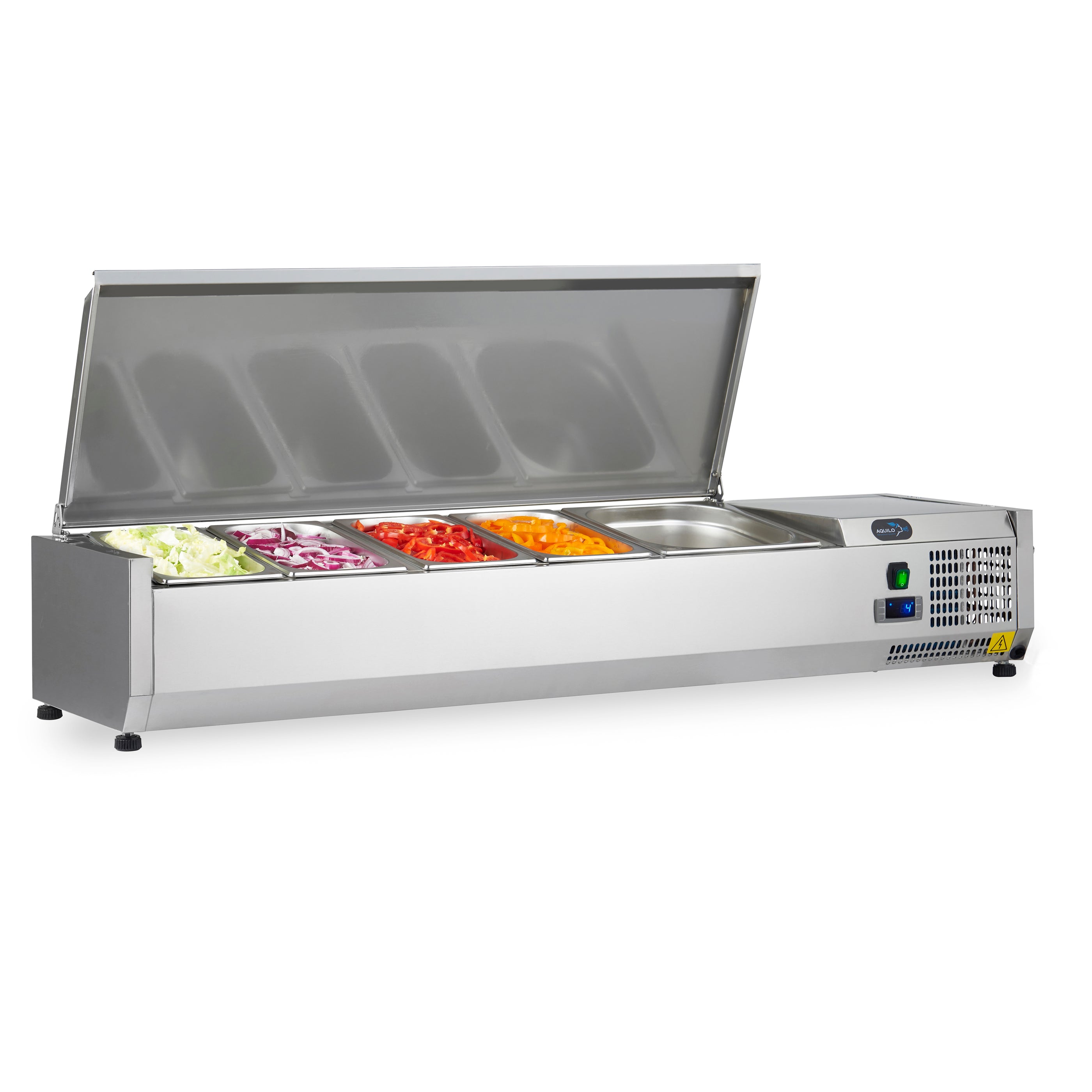 Countertop Prep Refrigerator with Lid - 1/3GN – 1400mm — Aquilo ...