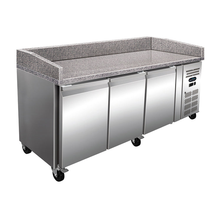 Three Door Pizza Refrigerator with Granite Top - 2025mm — Aquilo ...
